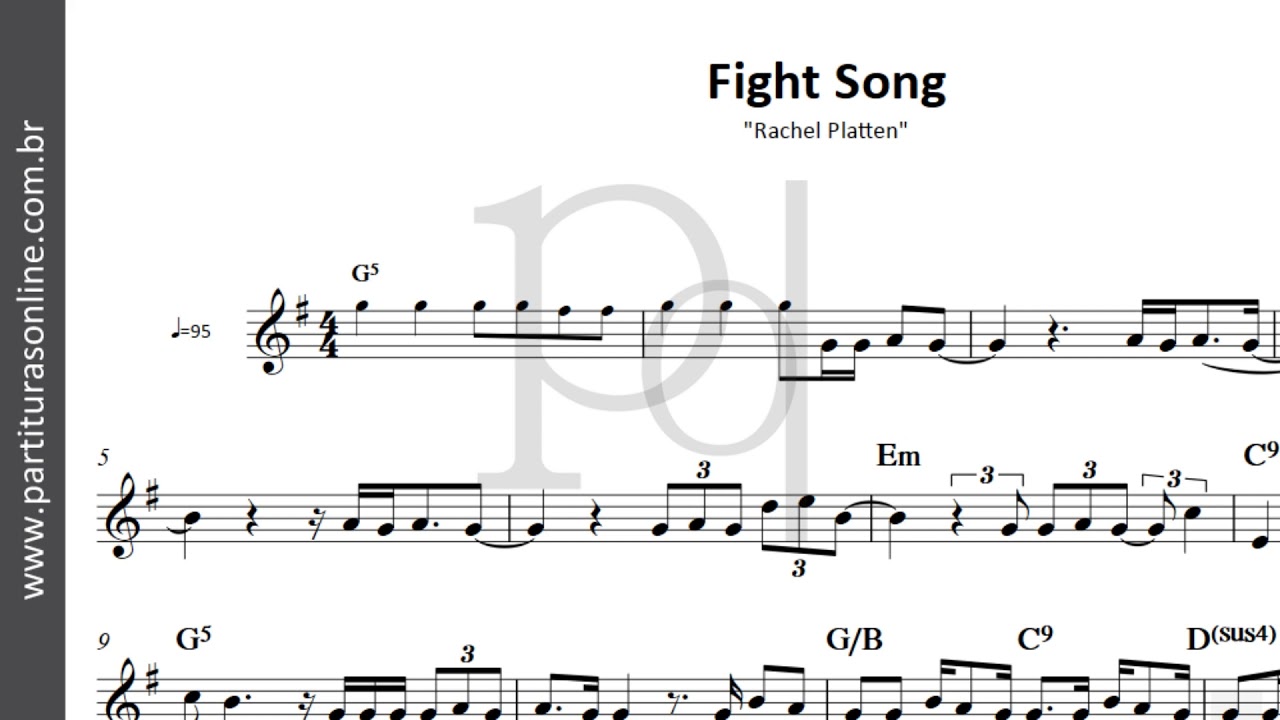 Fight Song ♪ Rachel Platten | Partitura - YouTube