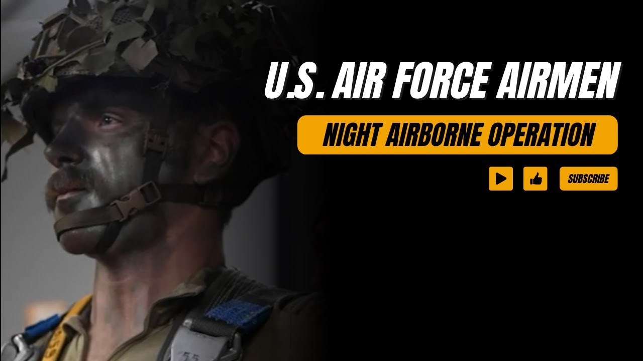 U.S. Air Force Airmen from the 820 BDG conduct a night airborne ...