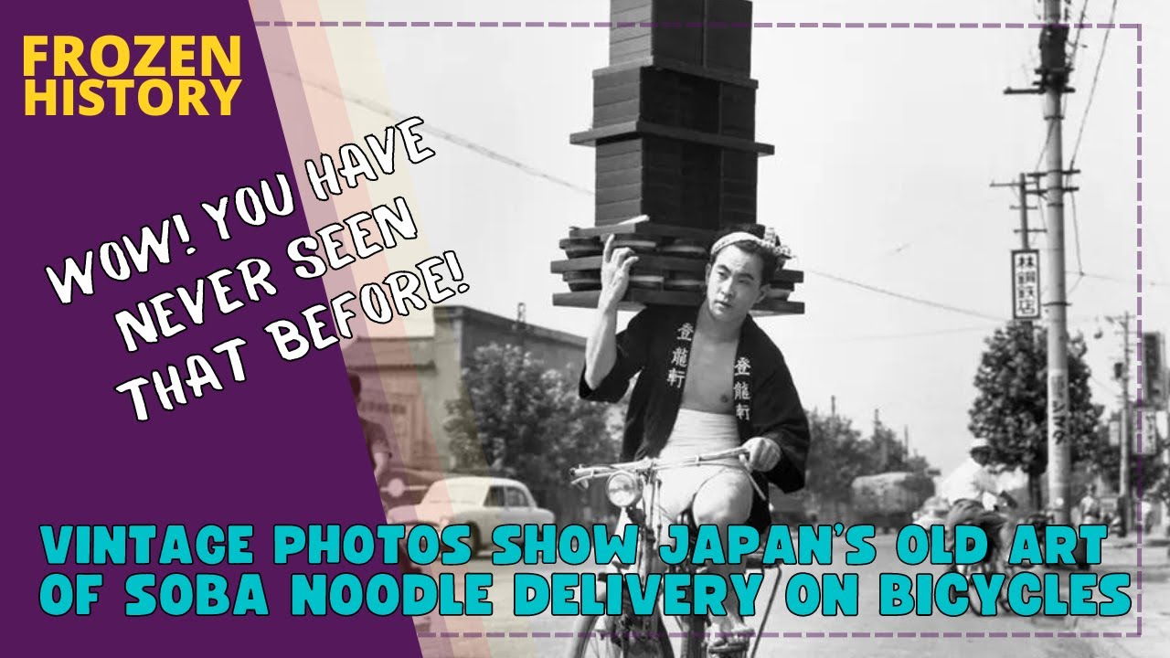 Vintage Photos Show Japan’s Old Art of Soba Noodle Delivery on Bicycles ...