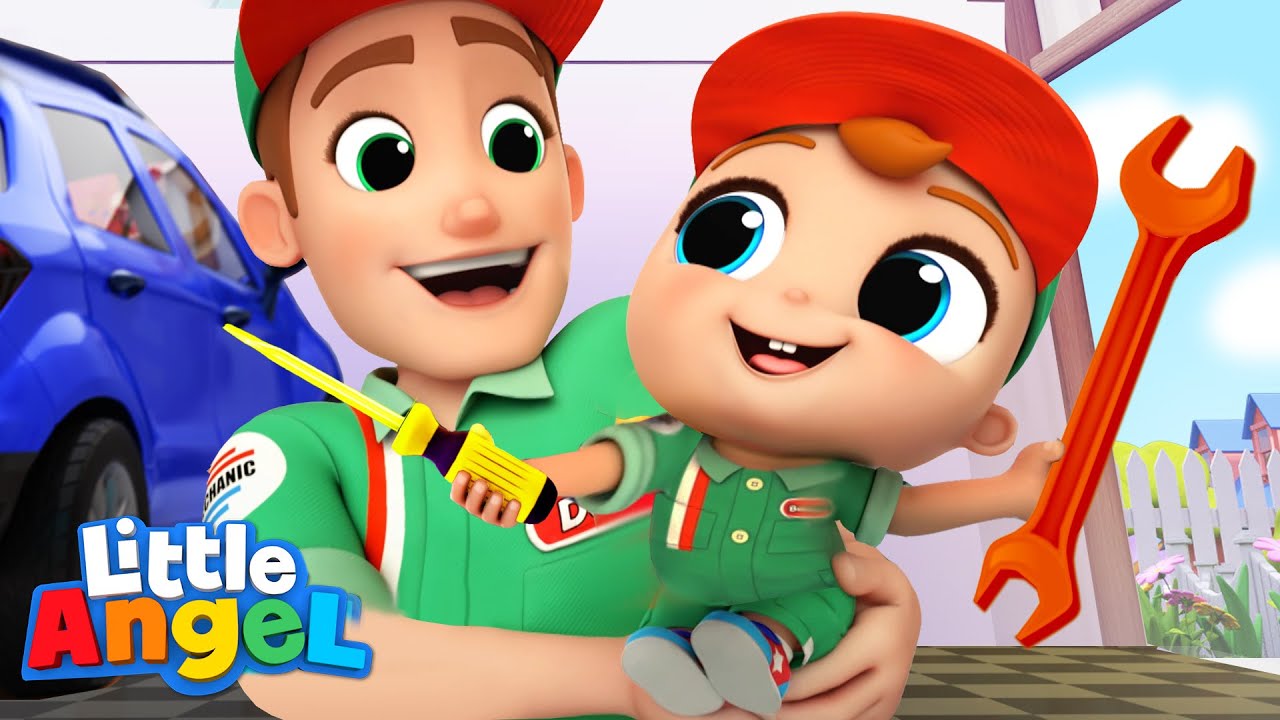 Daddy's Little Helper | Baby John Sing Alongs | Little Angel Kids Songs ...