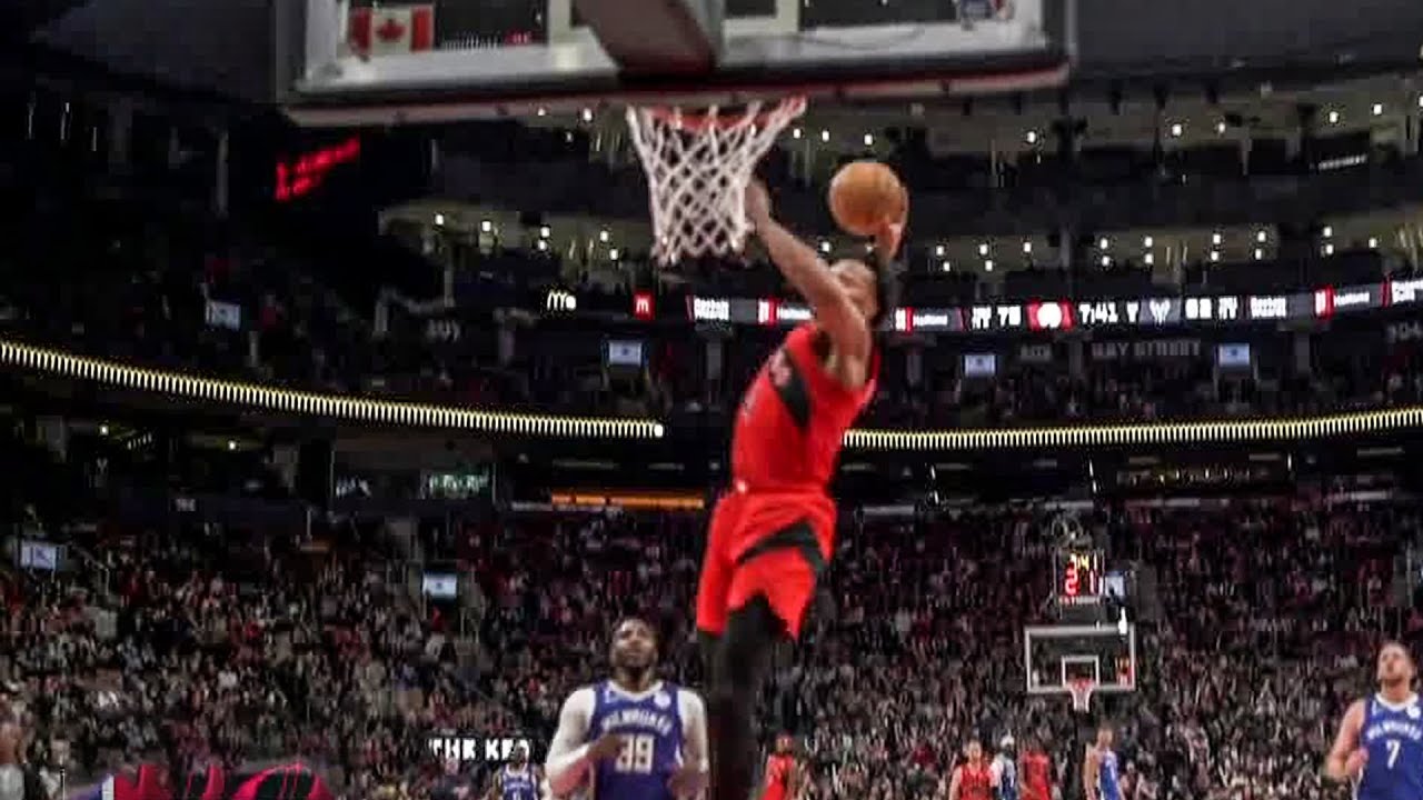 Scottie Barnes pulled a 360 dunk out of his bag of tricks 😳👏 - YouTube