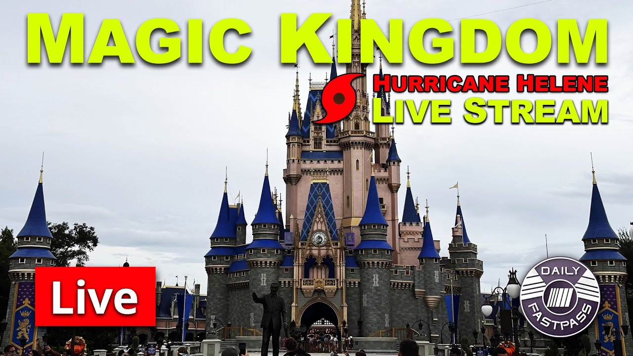 🔴 Live: Disney World Live Stream - Magic Kingdom - Hurricane Helene 9. ...