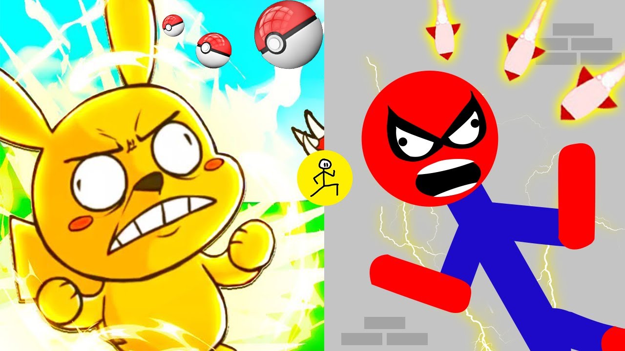 Stickman vs Pokemon | Best Falls | Stickman Dismounting Funny Moments ...
