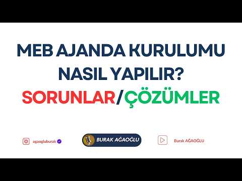 MEB AJANDA KURULUMU NASIL YAPILIR? SORUNLAR/ÇÖZÜMLER(GÜNCEL)