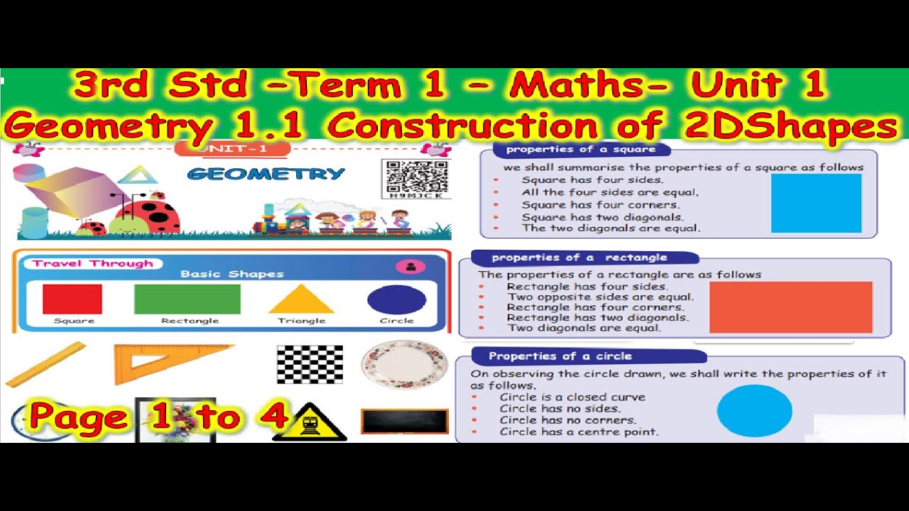 3rd STD-TERM 1-MATHS-UNIT 1-GEOMETRY-1.1 CONSTRUCTION OF 2D SHAPES ...