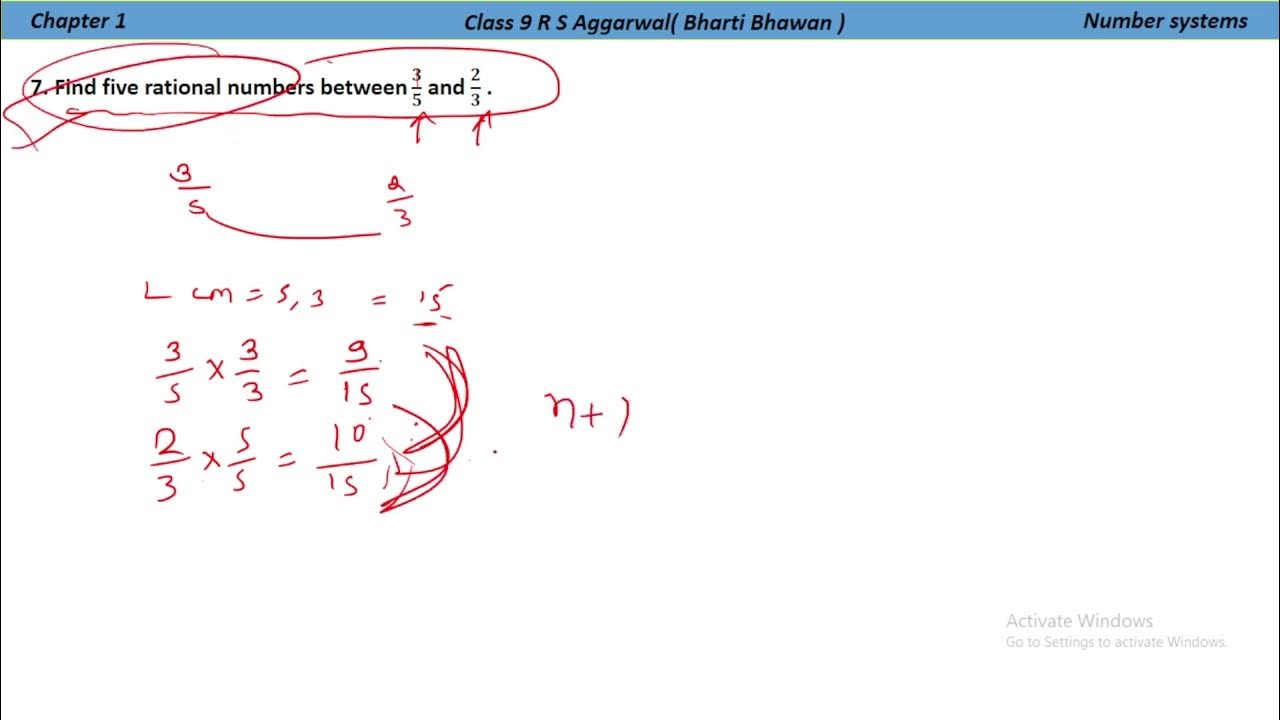 Class 9 ex 1A Q 7 RS Aggarwal maths Find Five Rational Numbers Between class-9-ex-1a-q-7-rs-aggarwal-maths-find-five-rational-numbers-between