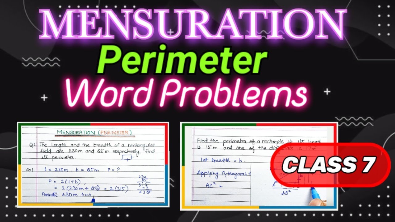 CLASS 7 Maths chapter Mensuration in Hindi | #Mensuration#Perimeter# ...