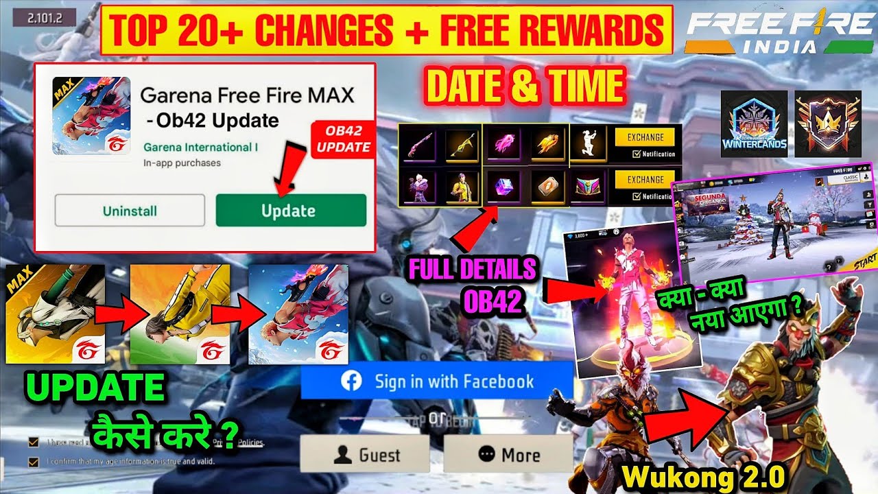 Ob42 New Update 🔥 Free Fire India - Return | FF Max New Ob42 Update ...
