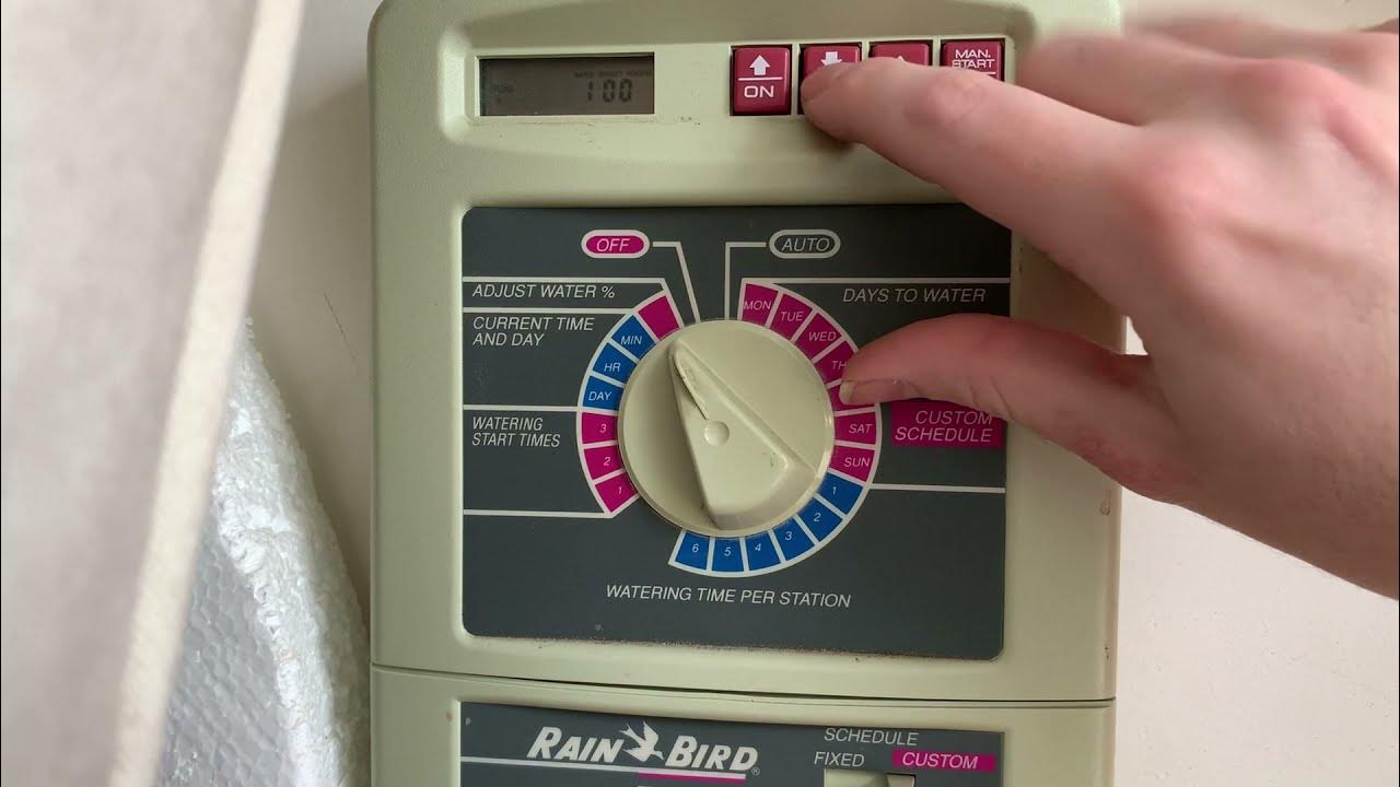 How to program a Rain Bird ESP-TM sprinkler timer - YouTube