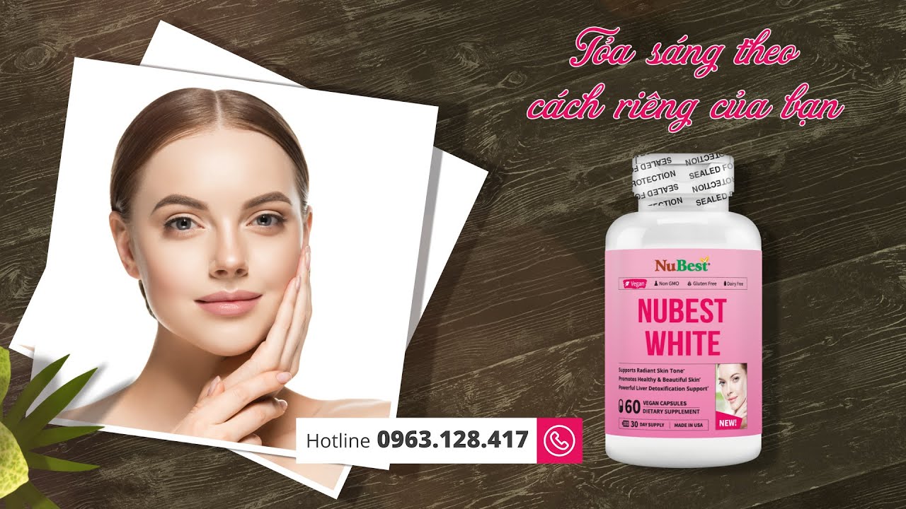 NuBest White viên uống trắng da của Mỹ - YouTube