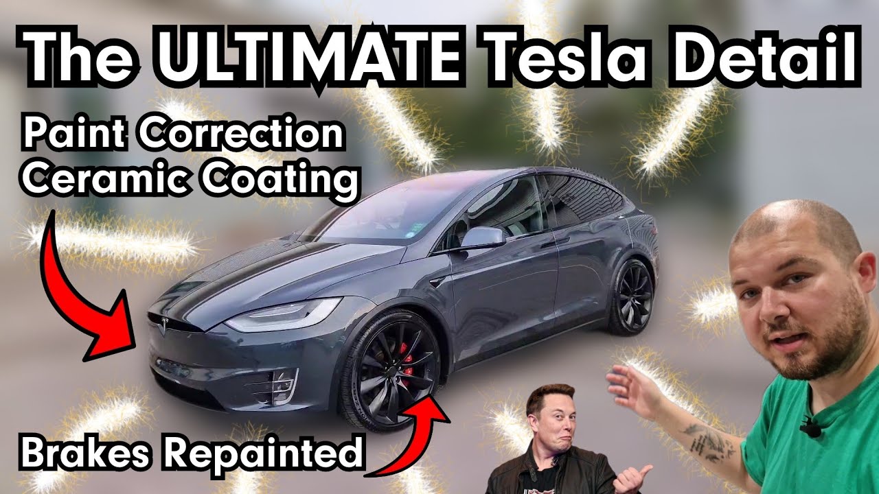 Detailing the DIRTIEST TESLA Model X - Ceramic coating and machine ...