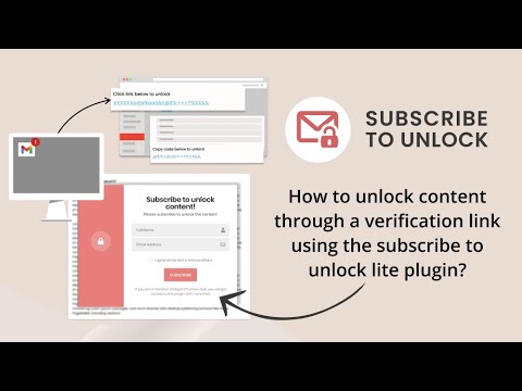 How to unlock content through a verification link using the subscribe ...