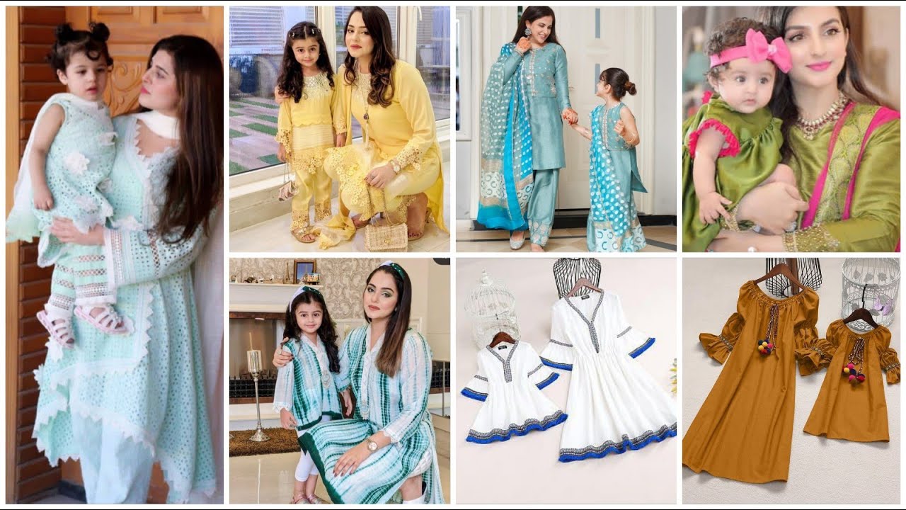 Stunning & beautifull mother daughter same outfits,,same dresses ...