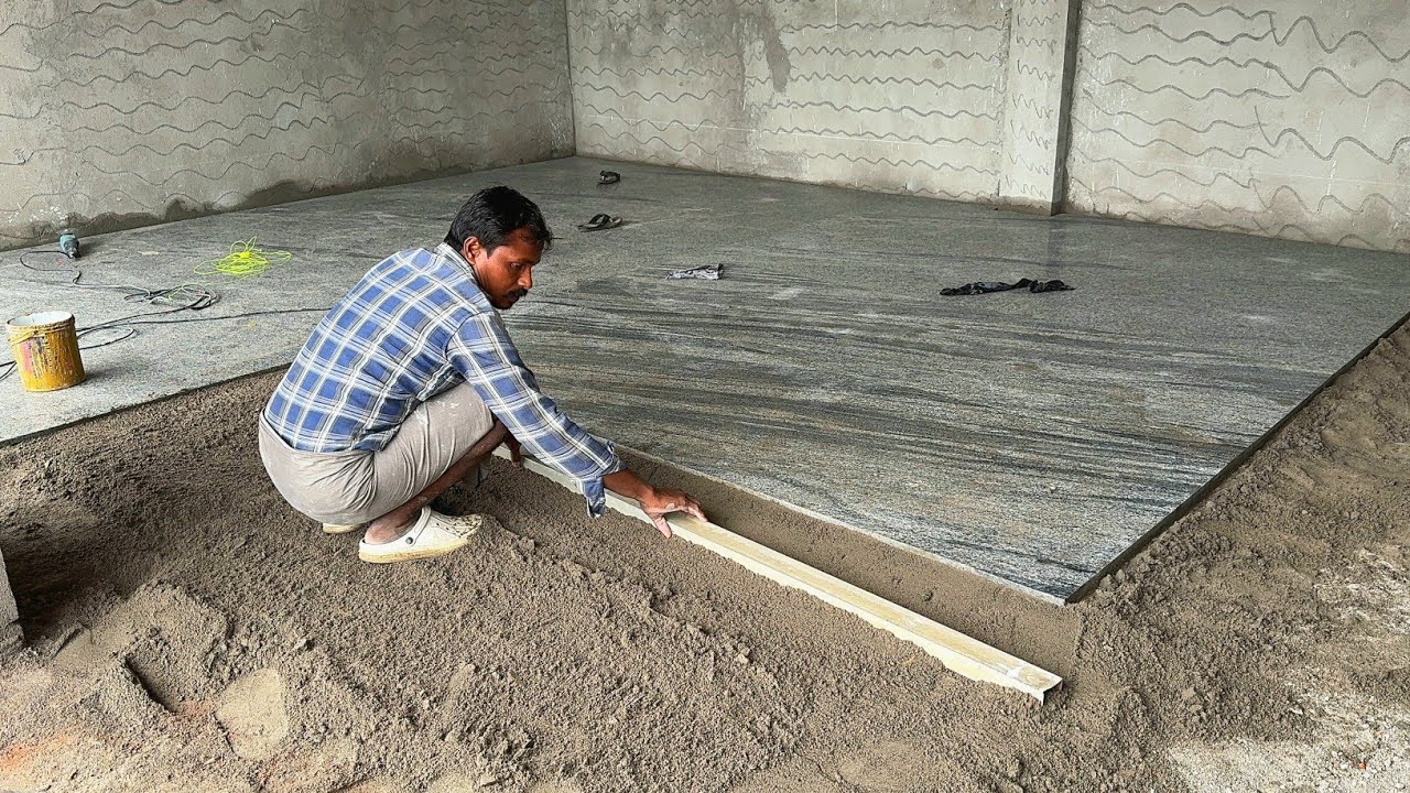 Install&Technology Of Granite_Living Area Floor Granite Fixing Properly ...