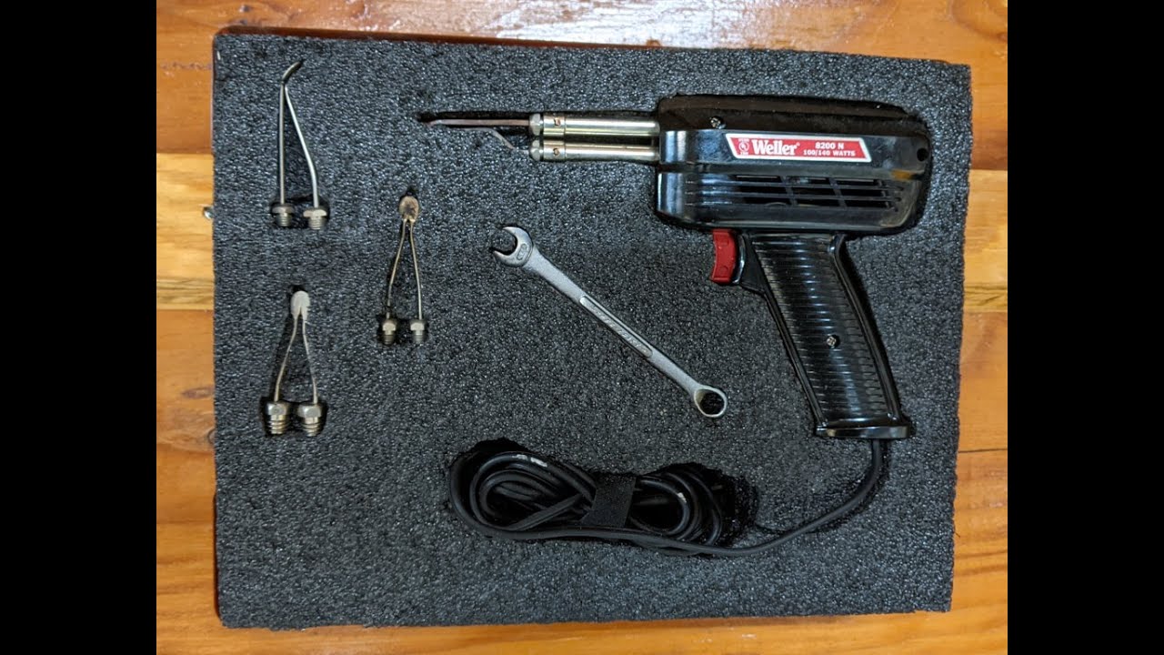 Soldering gun kaizen foamed and hung on French cleat - YouTube