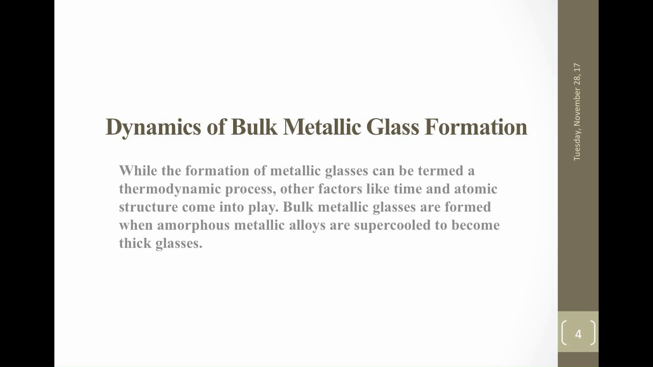 Bulk Metallic Glasses Material. - YouTube