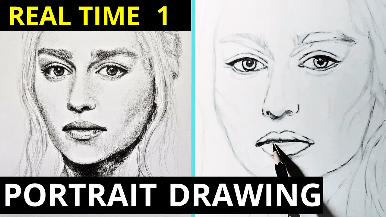 How to Draw a Face - Step by Step Portrait Drawing | Pt.1. - YouTube