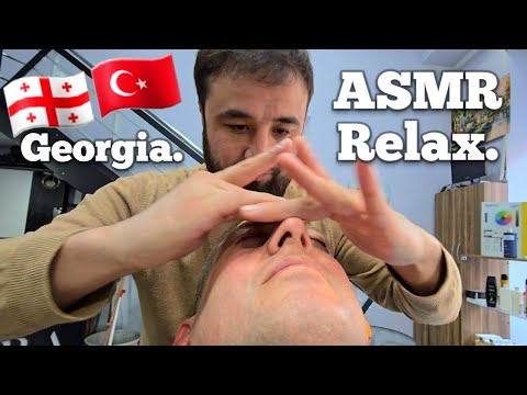 💈TURKISH BARBER NO JOKE.. DIDN'T EXPECT THAT! ASMR Head Massage Make u go sleep. Batumi, Georgia 🇬🇪