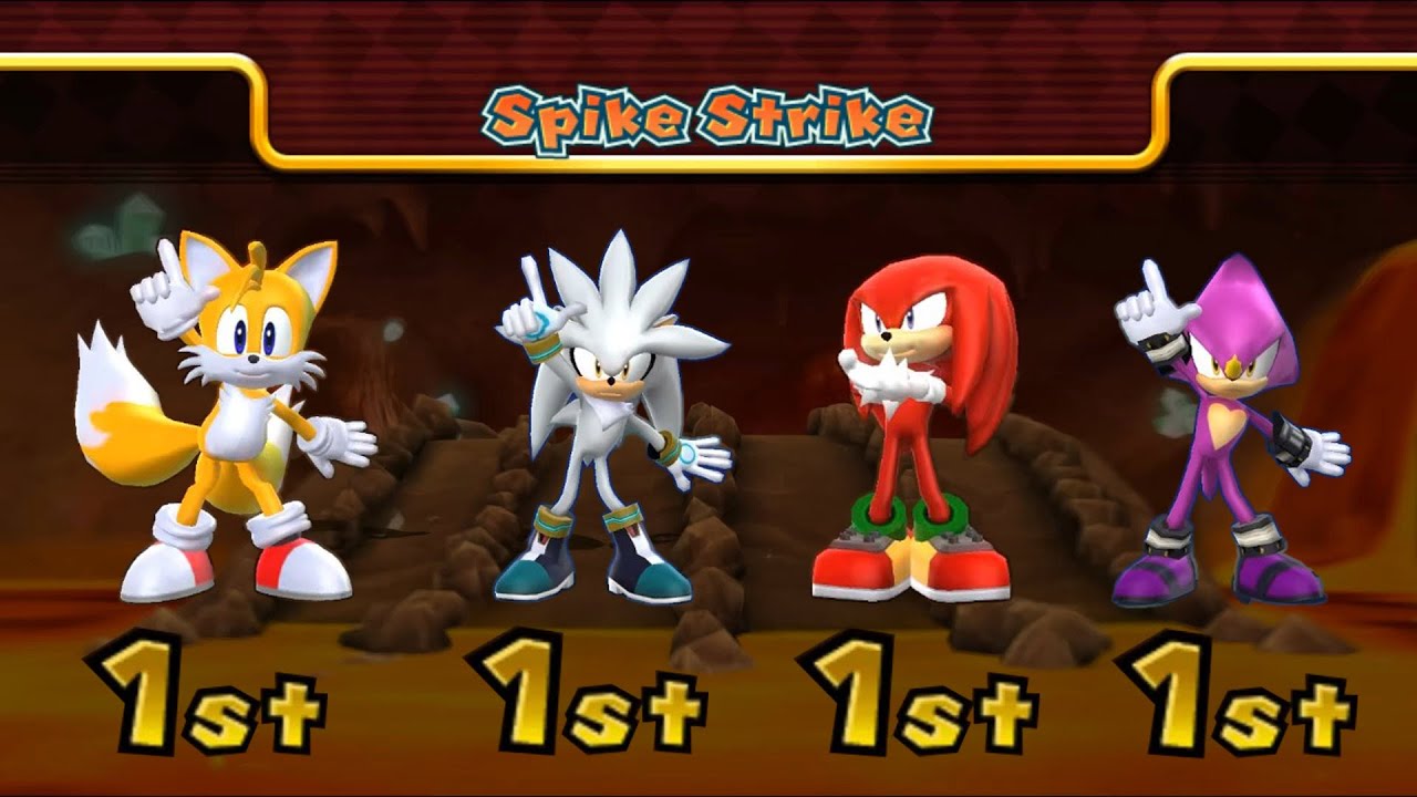 Mario Party 9 Sonic & Friends Spike Strike Minigame | Tails vs Silver ...