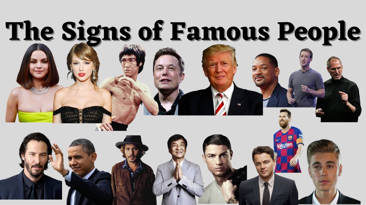 The Signs of famous people - YouTube