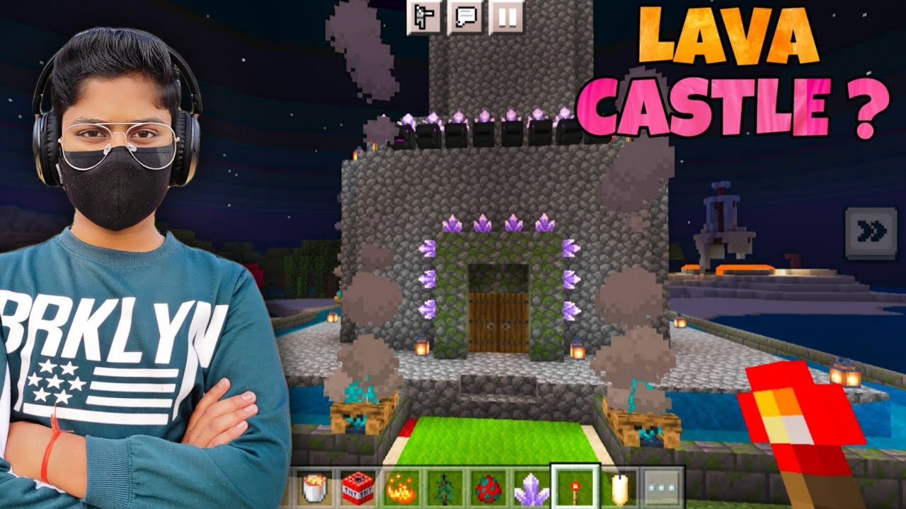 I BUILT A CASTLE WITH LAVA IN MINECRAFT ? - YouTube