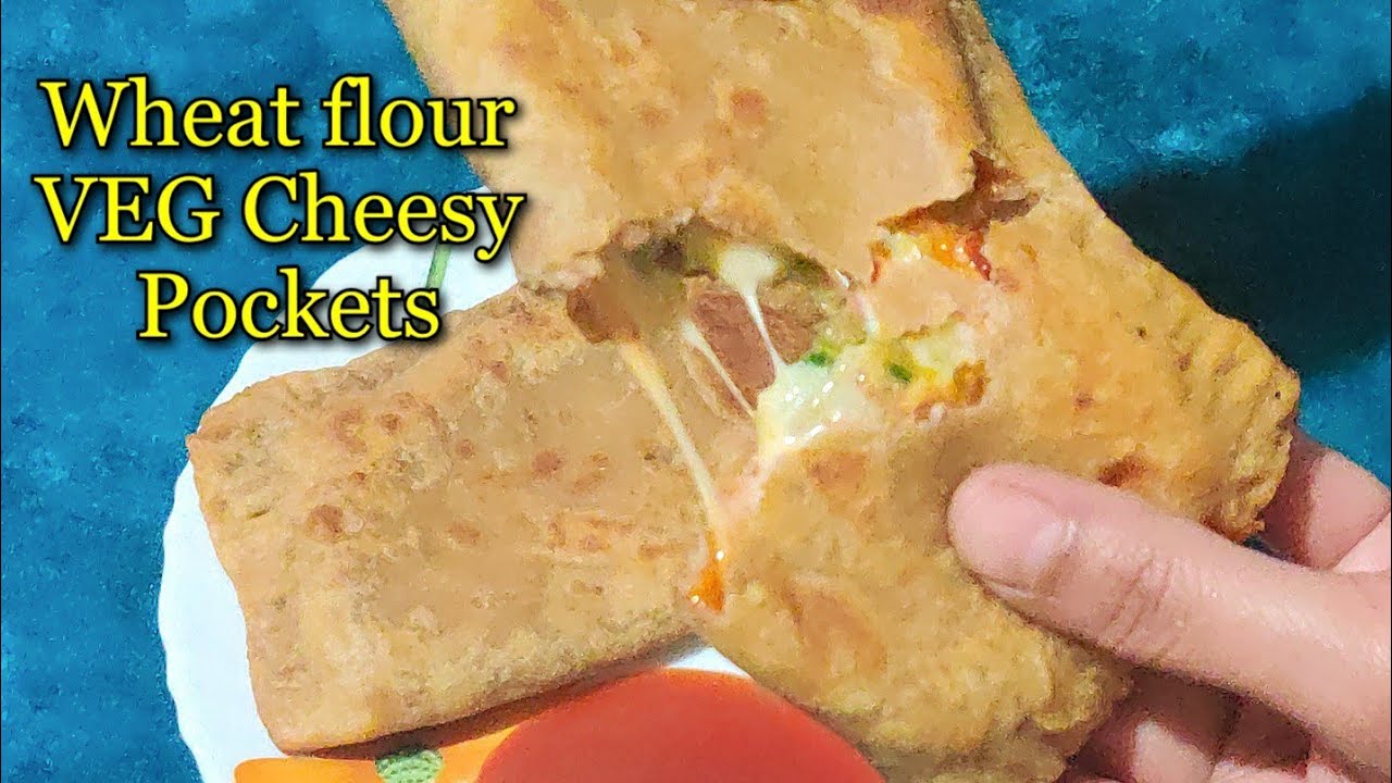 Wheat flour Veg Cheesy Pockets | Healthy tasty party 🥳 Snacks/breakfast ...