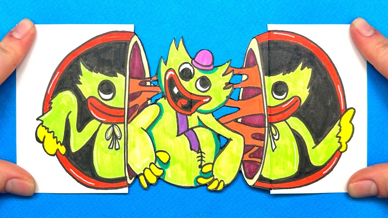 How To Draw Huggy Wuggy or Huggy Saddy from Poppy Playtime 💚 New ...