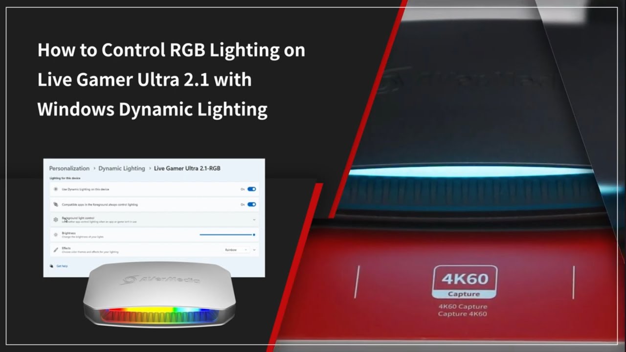 How to Control RGB Lighting on Live Gamer Ultra 2.1 with Windows ...