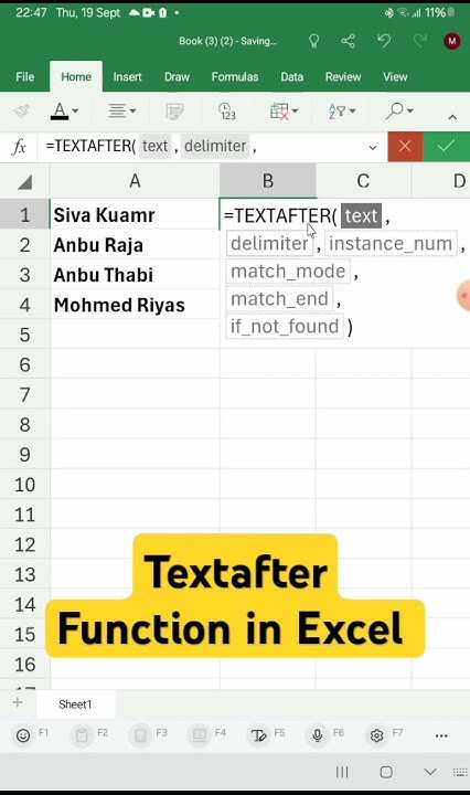 Excel Textafter Function #excel365 #excel2024 #excel2019 - YouTube