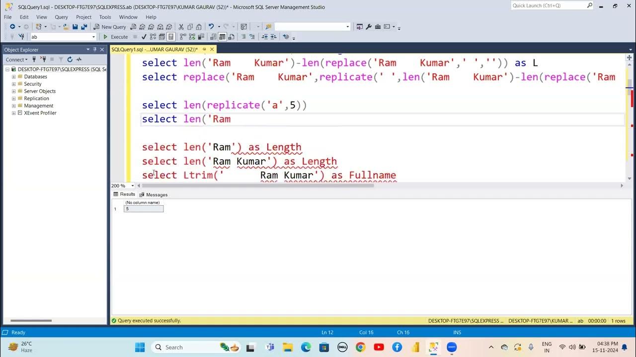 SQL Text Function | SUBSTRING | CHARINDEX |LEFT|RIGHT - YouTube