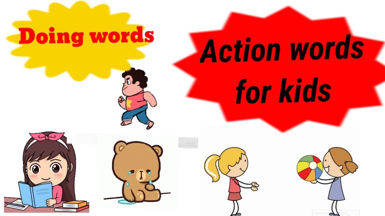 Action Words | How to teach Action Words | action verbs | Doing words ...