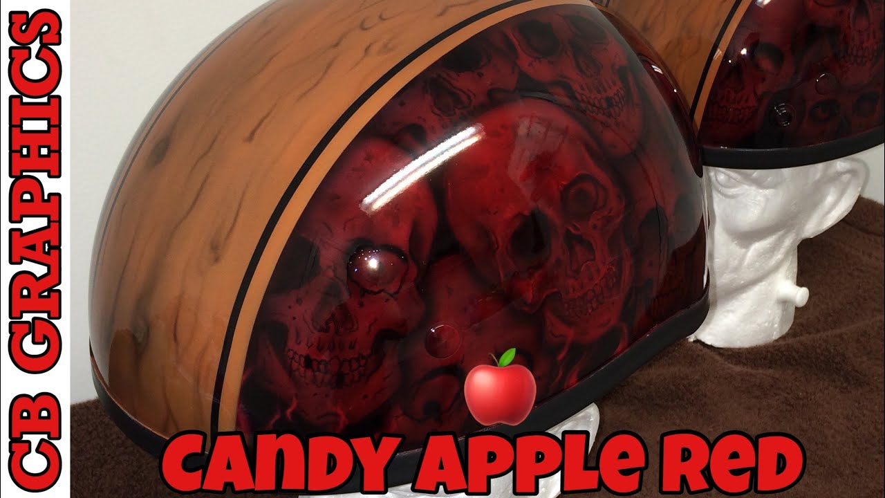 Candy Red Skull Motorcycle Helmets - YouTube