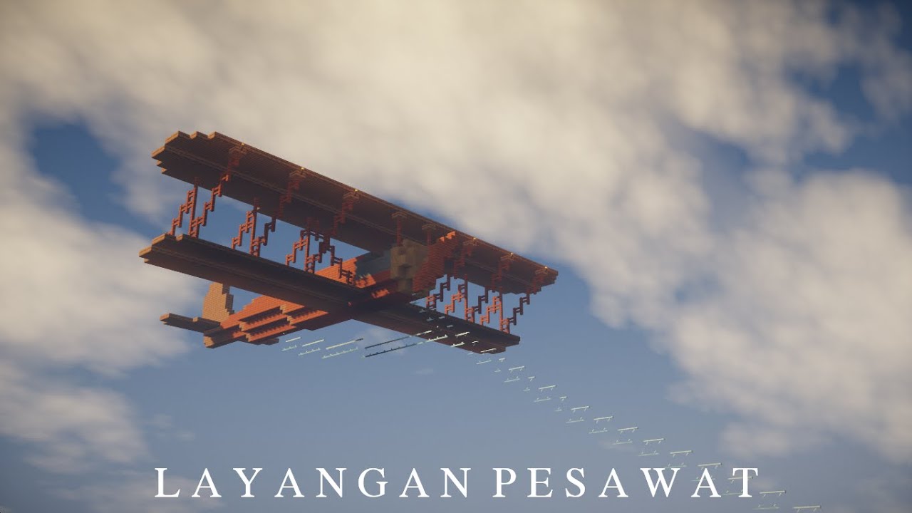 Buat Layangan Pesawat di Minecraft - YouTube