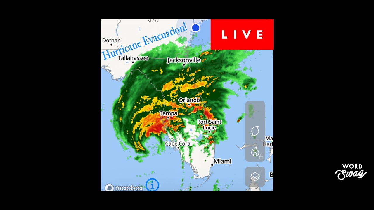 Pop up Evacuation From Hurricane Live - YouTube