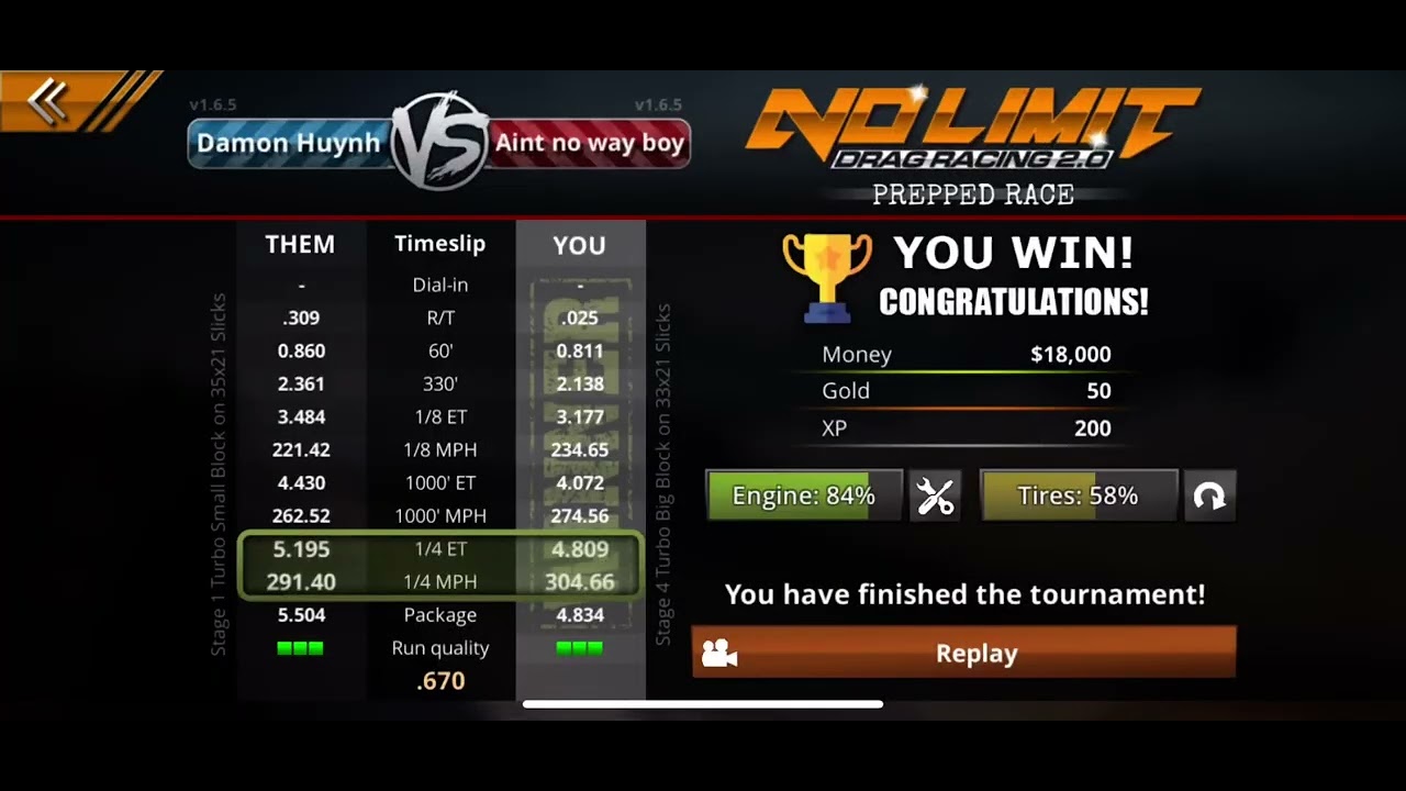The best tune for a pro mod In no limit drag racing 2.0 - YouTube
