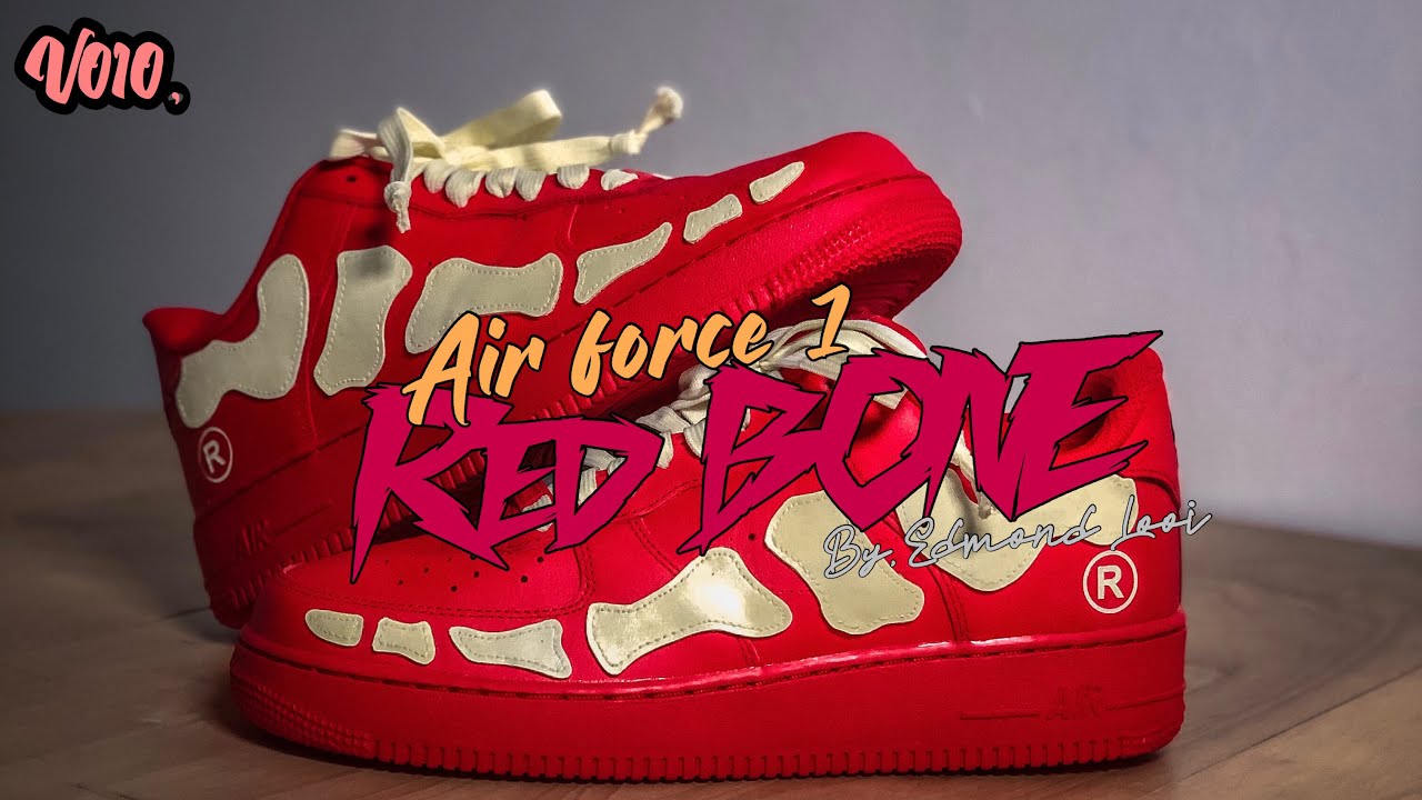 V010: Air Force 1 Red Bone Custom By Edmond Looi 🤯🔥😍 - YouTube