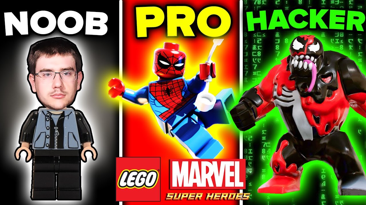 NOOB vs PRO vs HACKER w grze LEGO MARVEL! - YouTube