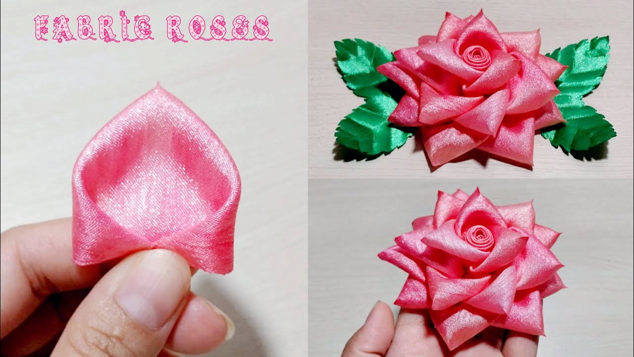 DIY | How to make a lovely fabric rose | Fabric flower tricks ...