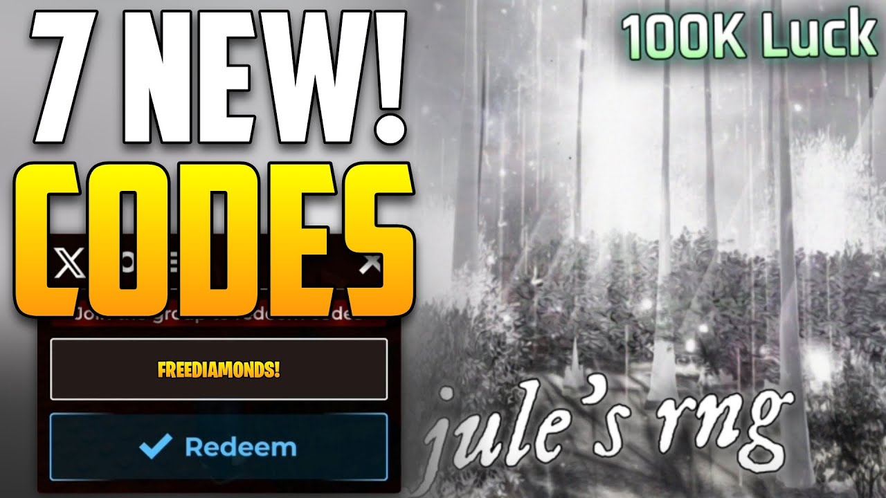 *NEW* ALL WORKING CODES FOR JULE'S RNG IN 2025! ROBLOX JULE'S RNG CODES ...