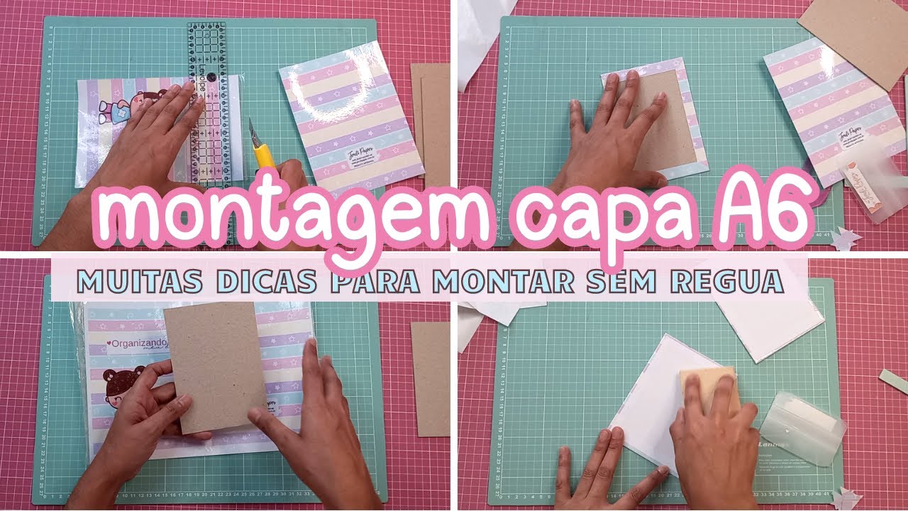 Montagem capa A6 frente e verso + Muitas dicas para montar capa - YouTube