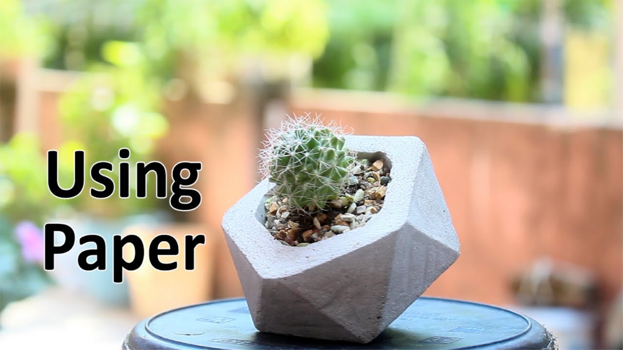 DIY Planter Pots | Make Planter using Paper and Cement | Very ...