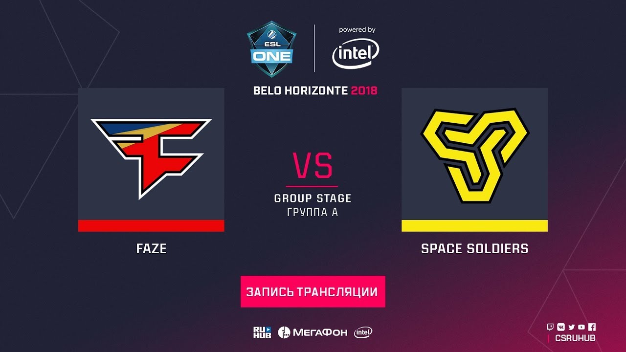 FaZe vs Space Soldiers - ESL One Belo Horizonte - map1 - de_inferno ...