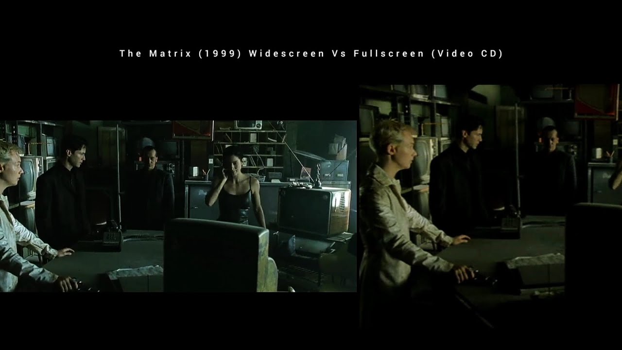 The Matrix Widescreen Vs Fullscreen (Video CD) Cypher kill switch - YouTube