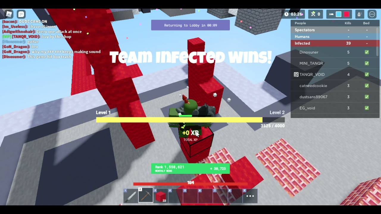 Playing the new infection mode in bedwars! on roblox! - YouTube