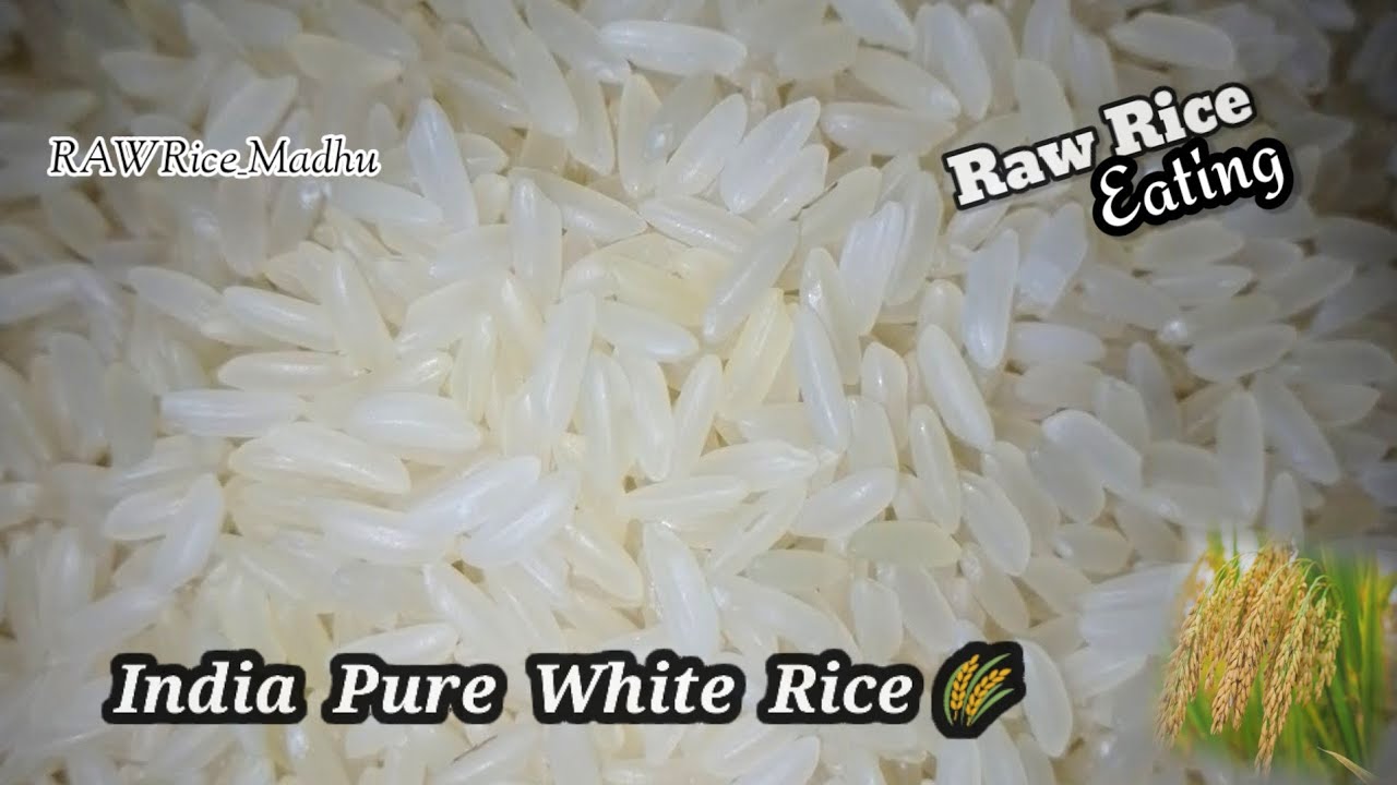 |240|Eating RAW India PURE WHITE Rice🌾🍚|| Very CRUNCHY😋 JUICE Taste🤤 ...