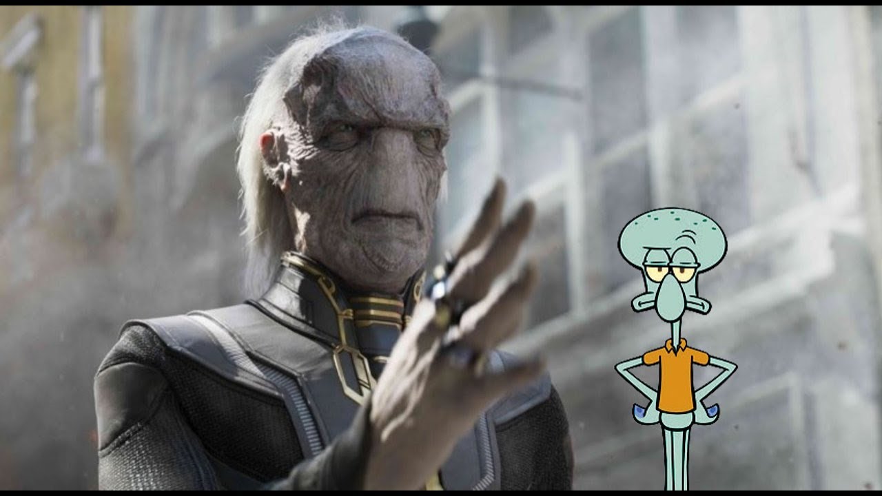 Ebony Maw but he is voiced by Squidward (Avengers Infinity War) - YouTube