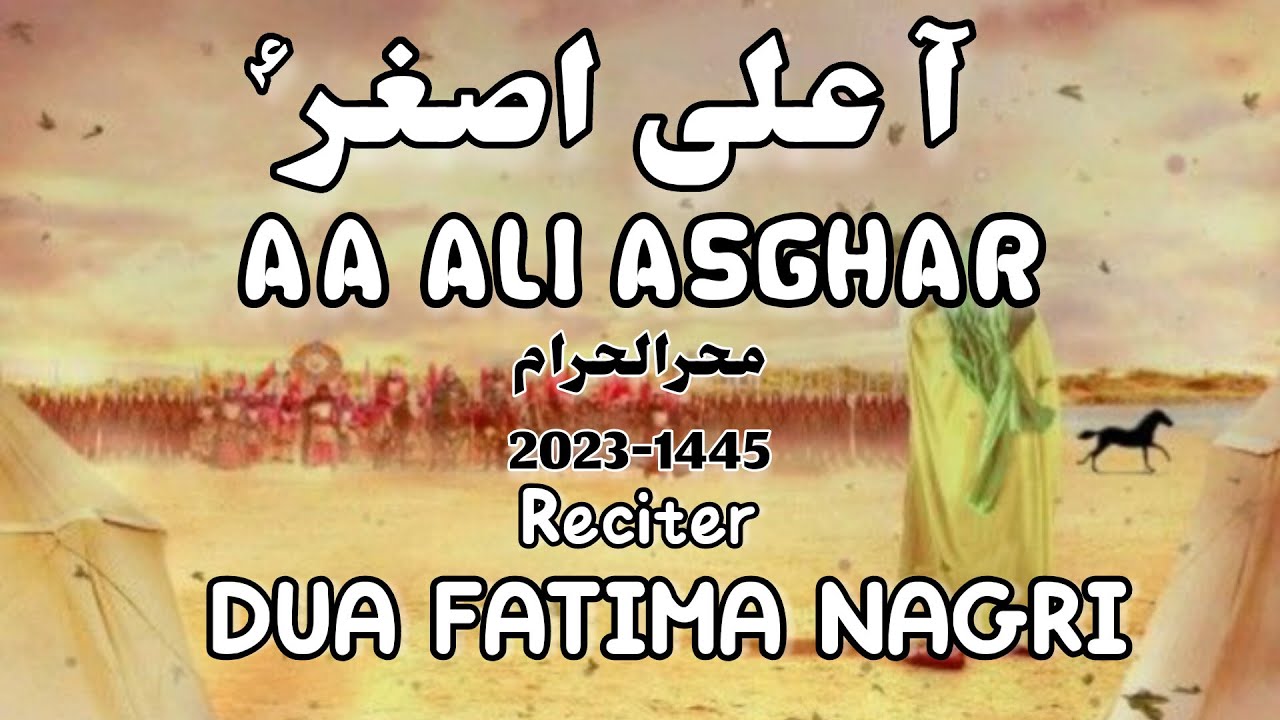 Noha 2023 | Aa Ali Asghar Aa | Dua Fatima Nagri - YouTube