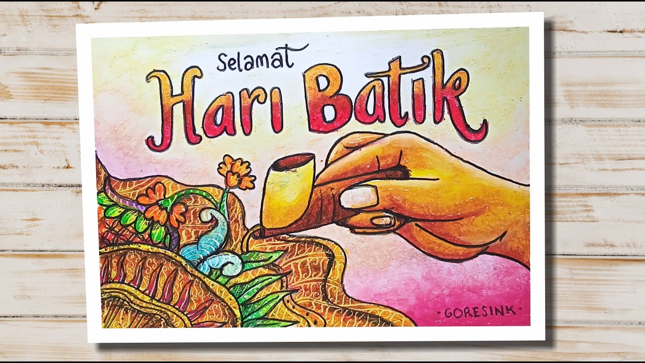 CARA MENGGAMBAR POSTER HARI BATIK NASIONAL 2021 - YouTube
