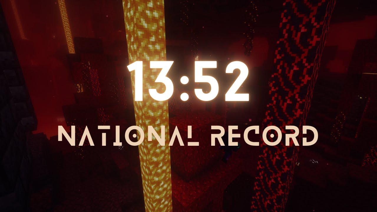 Minecraft beaten in under 14 minutes [NR] - YouTube