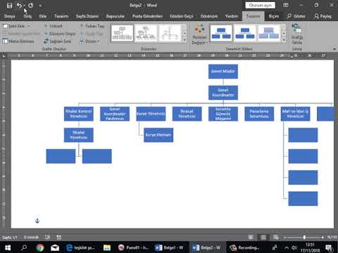 07 word programı ile teşkilat şeması hazırlamak